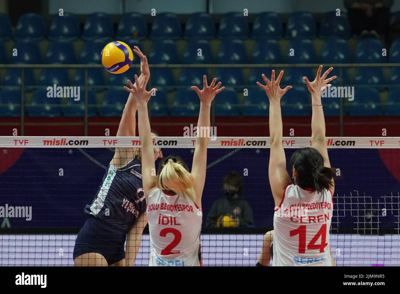 ISTANBUL, TURKEY - MARCH 27, 2022: Idil Naz Kanbur and Ceren Caglar ...