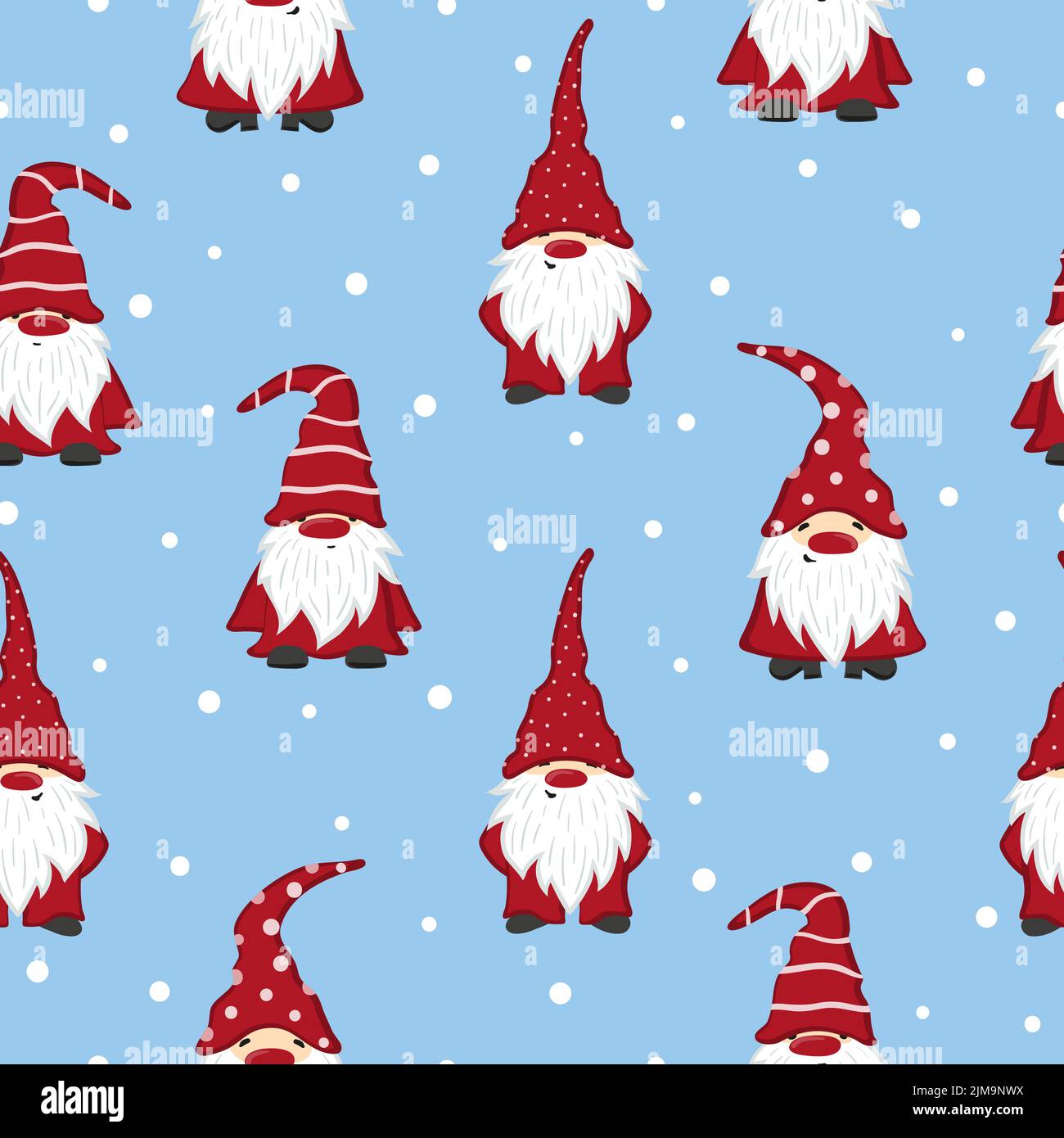 Gnomes pattern christmas holiday Stock Vector Images - Alamy