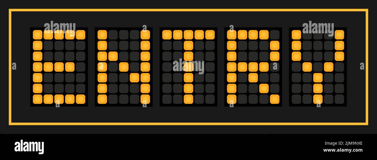 Orange color led banner in word entry on black background Stock Vector ...