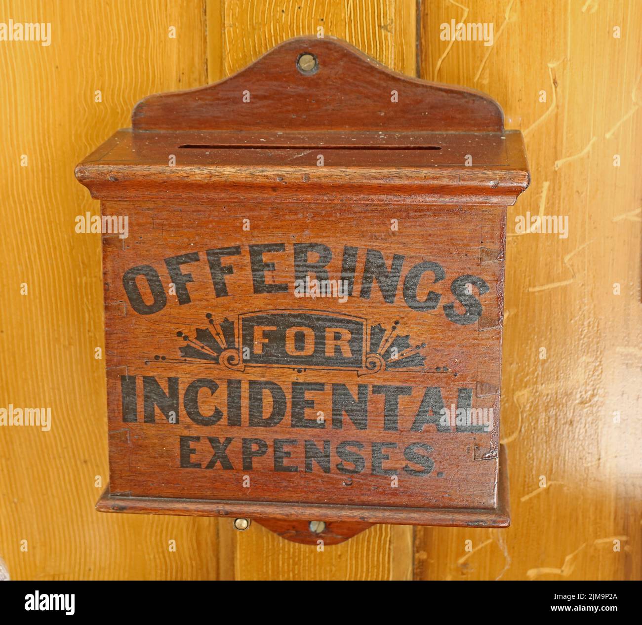 Offerings box, for expenses Eastcombe Baptist Church, Dr Crouch's Road Eastcombe Nr, Stroud ...
