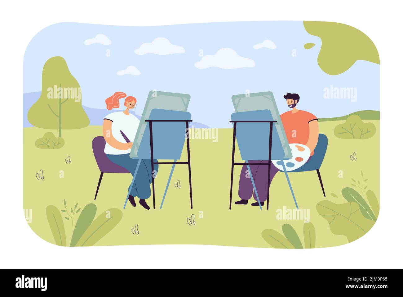 Happy male designer sitting Stock Vector Images - Alamy