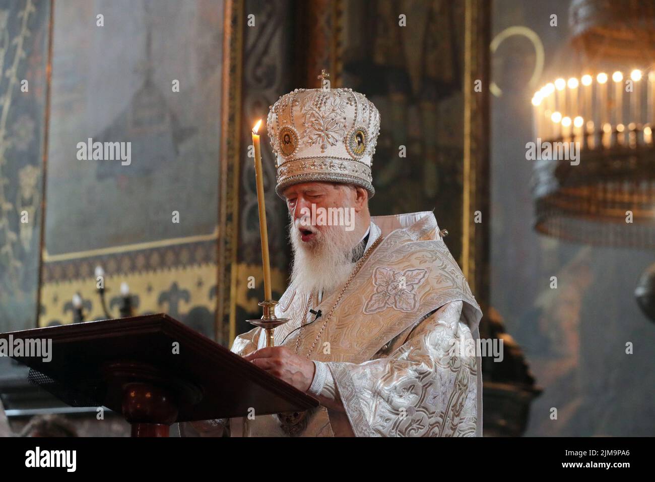 KYIV, UKRAINE - AUGUST 5, 2022 - Honorary Patriarch of the Orthodox ...