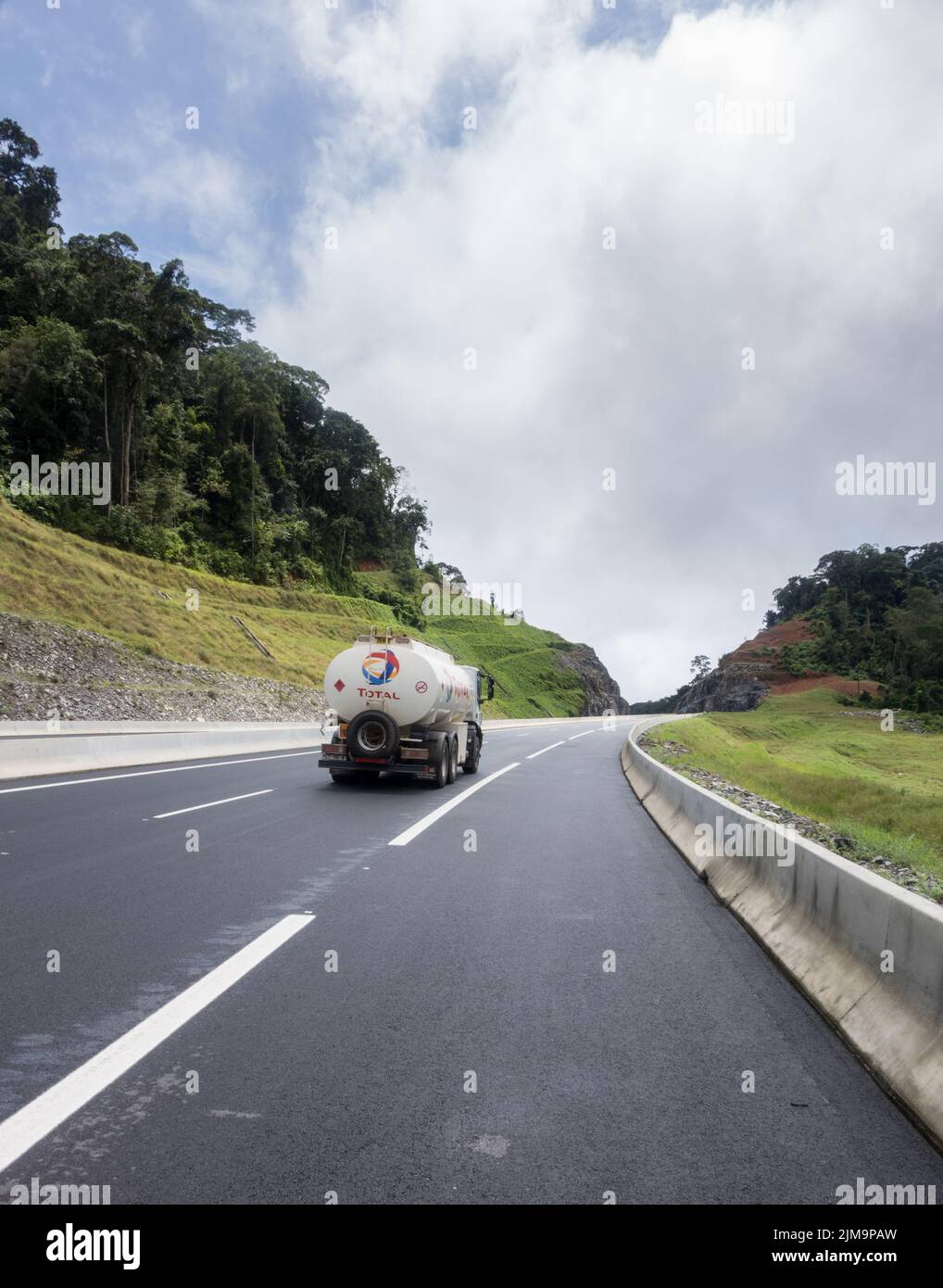 Modern motorway through jungle Equatorial Guinea Stock Photo - Alamy