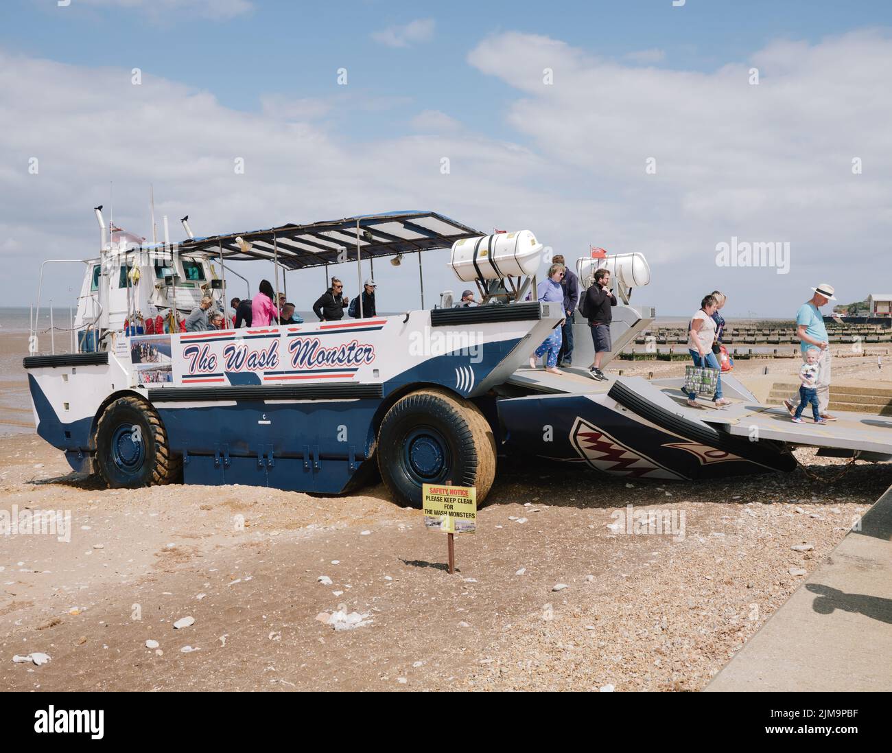 The Wash Monster Lighter Amphibious Resupply Cargo vessel and tourists ...