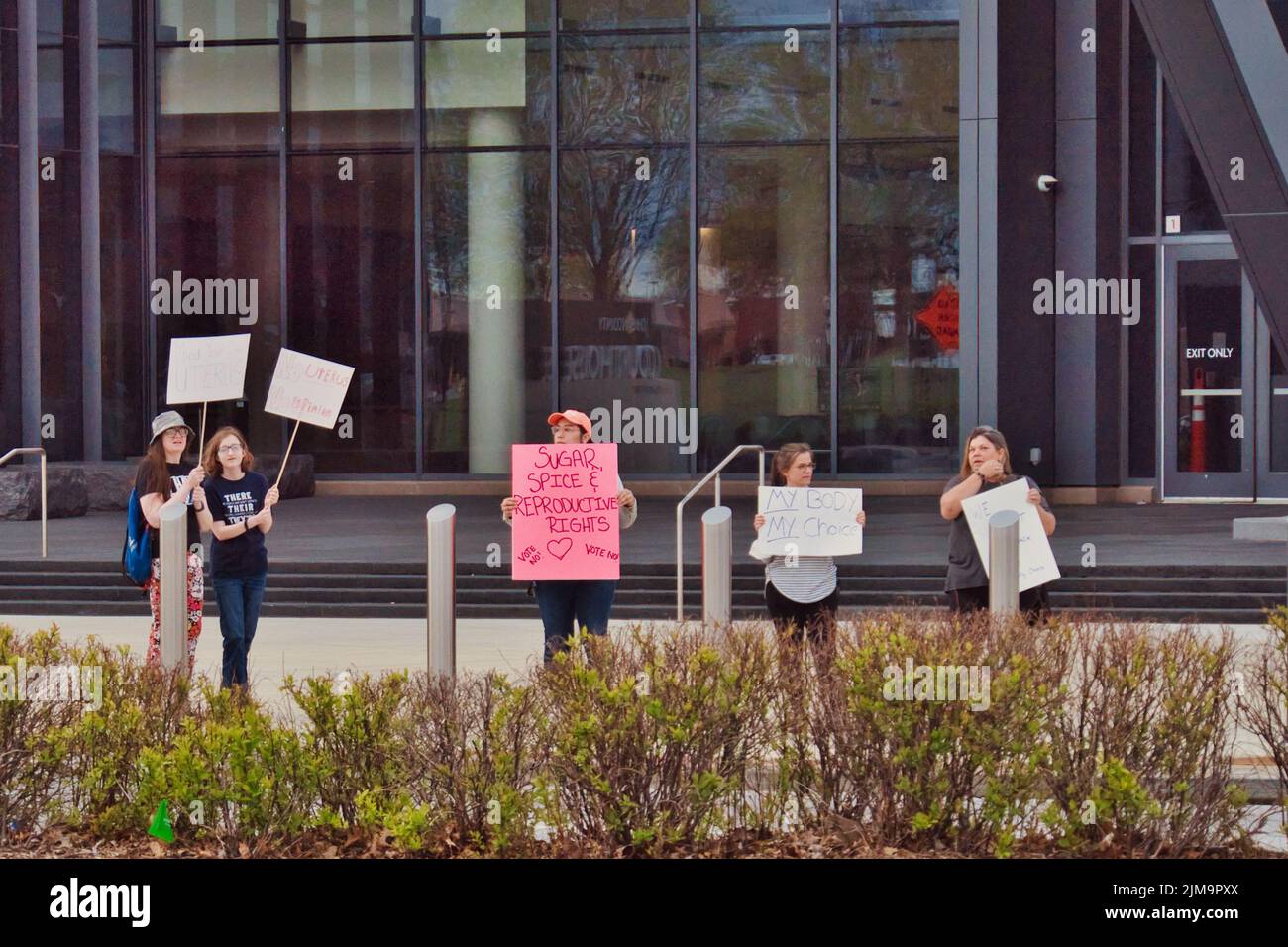 A Pro-Choice Rally - Roe v. Wade - Johnson County Kansas Courthouse in ...