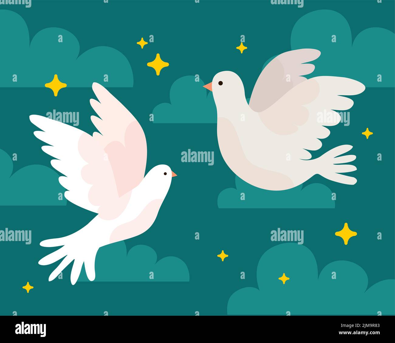 Dove with stars Stock Vector Images - Alamy