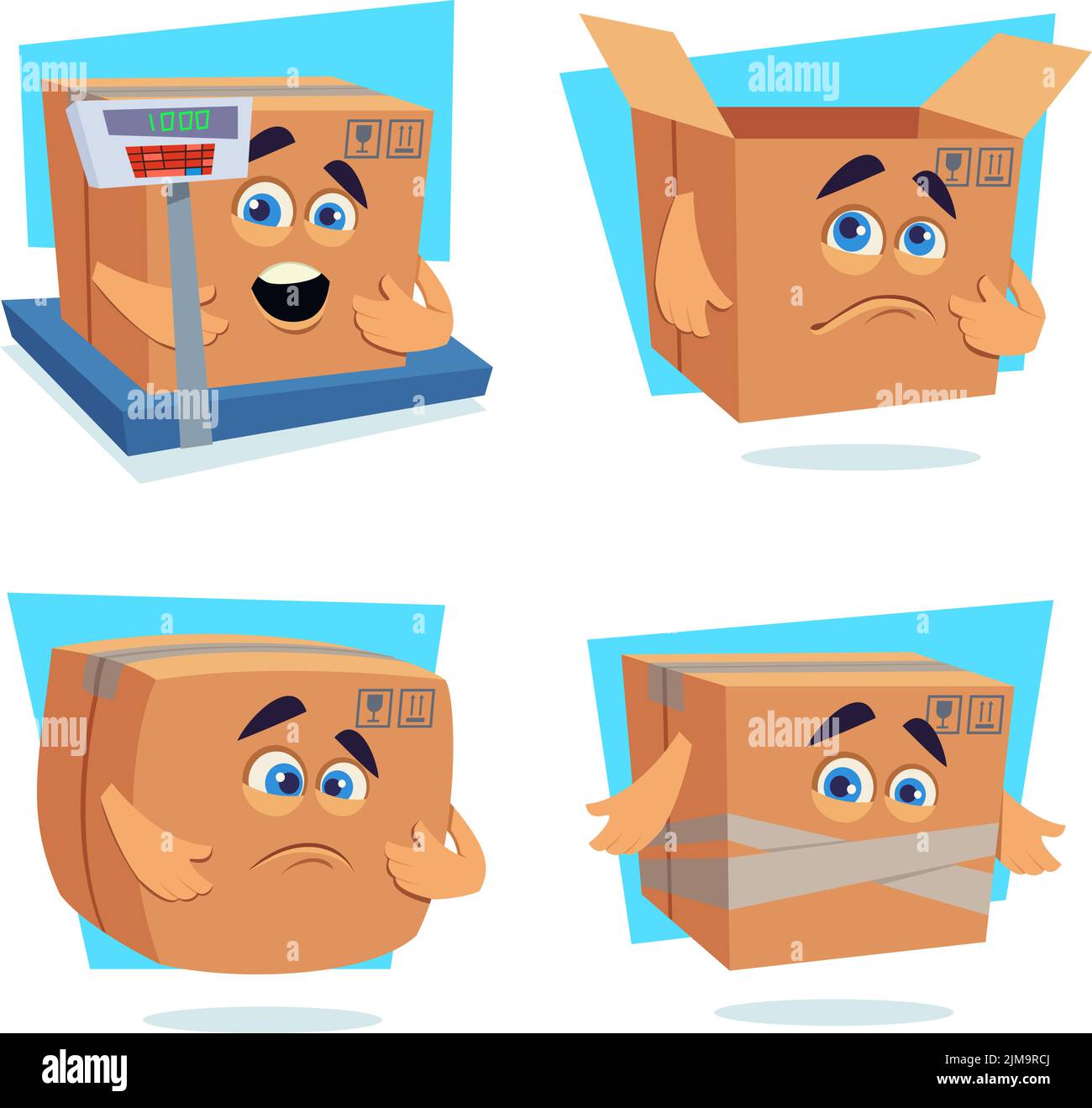 Funny empty boxes Stock Vector Images - Alamy