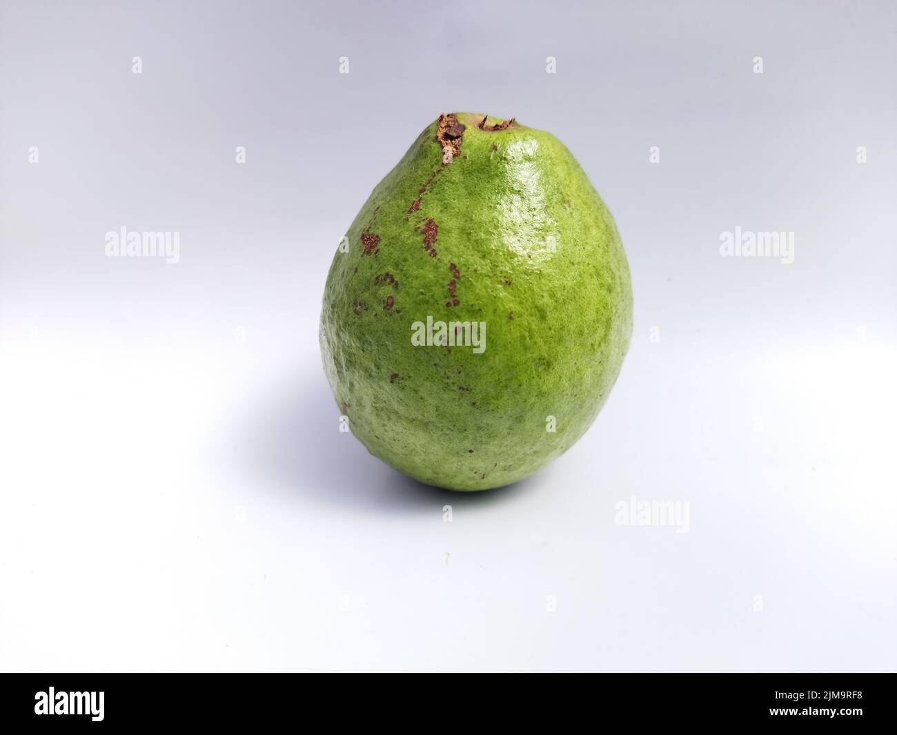 A single green mango isolated on a white background Stock Photo - Alamy
