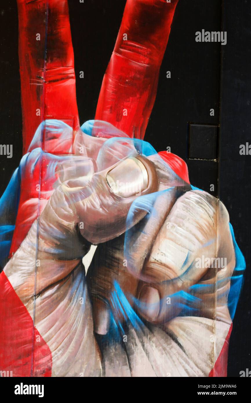 Fold hand sign victory hi-res stock photography and images - Alamy
