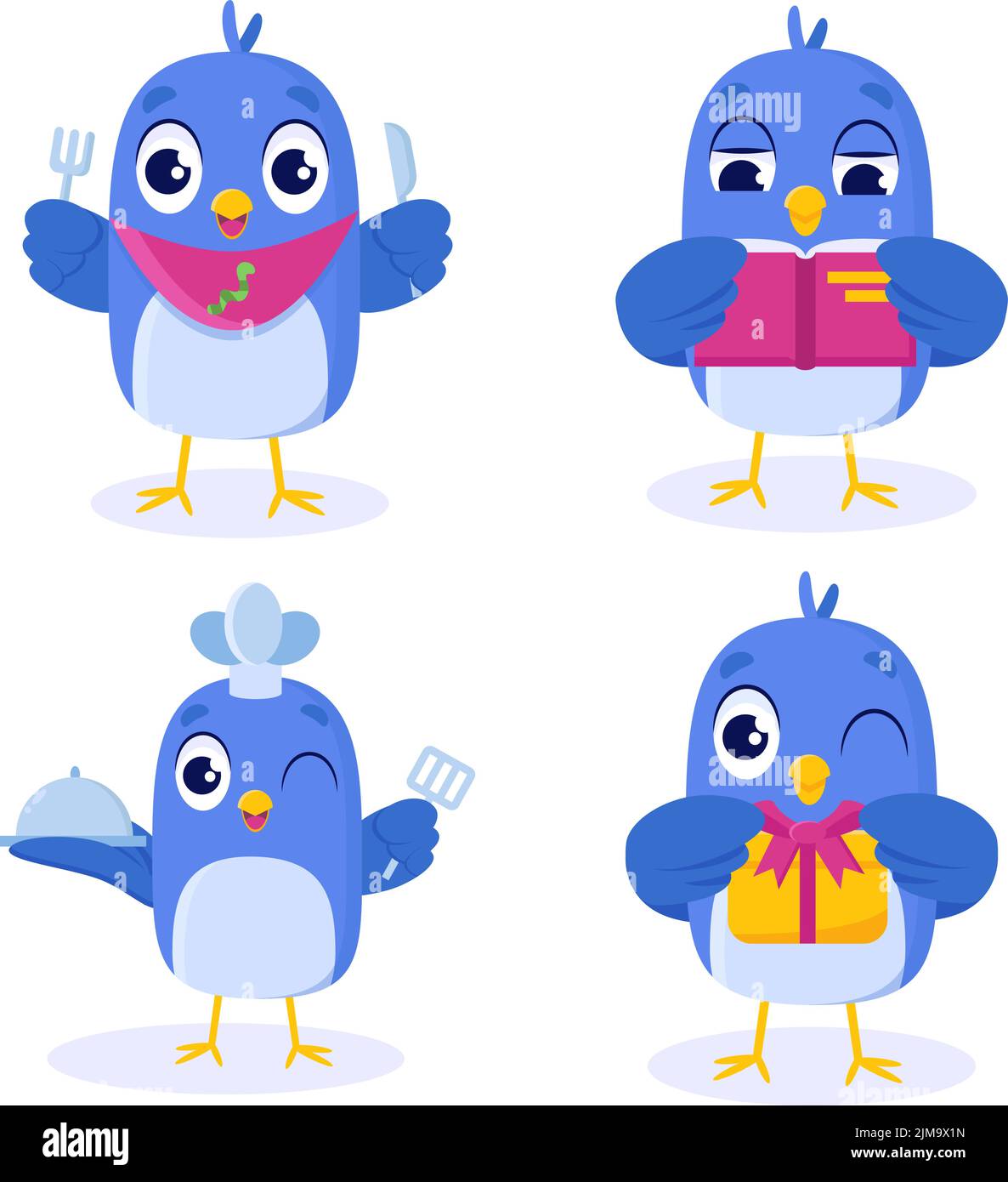 Birds eating Stock Vector Images - Alamy