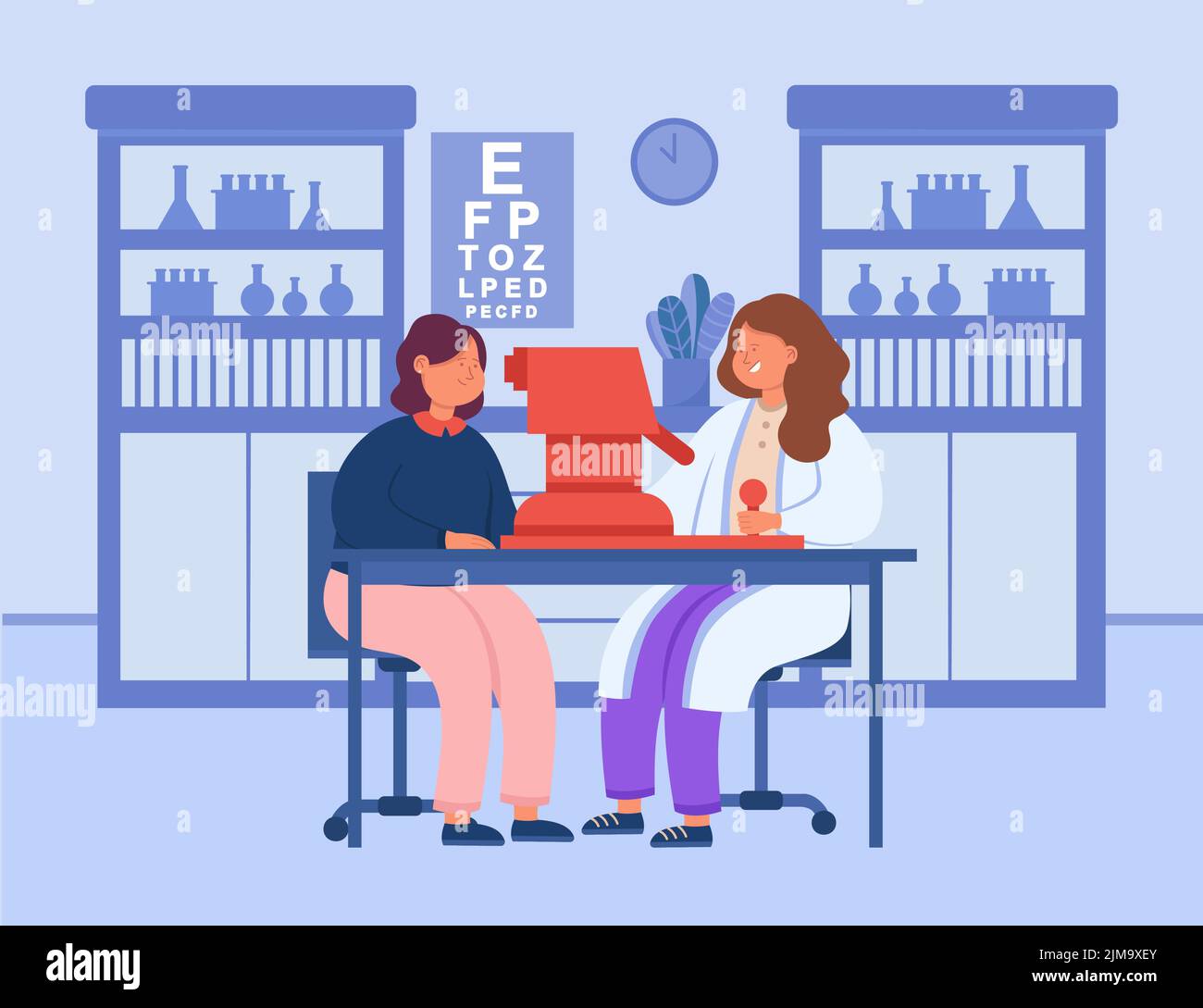 Doctor checking patient Stock Vector Images - Alamy