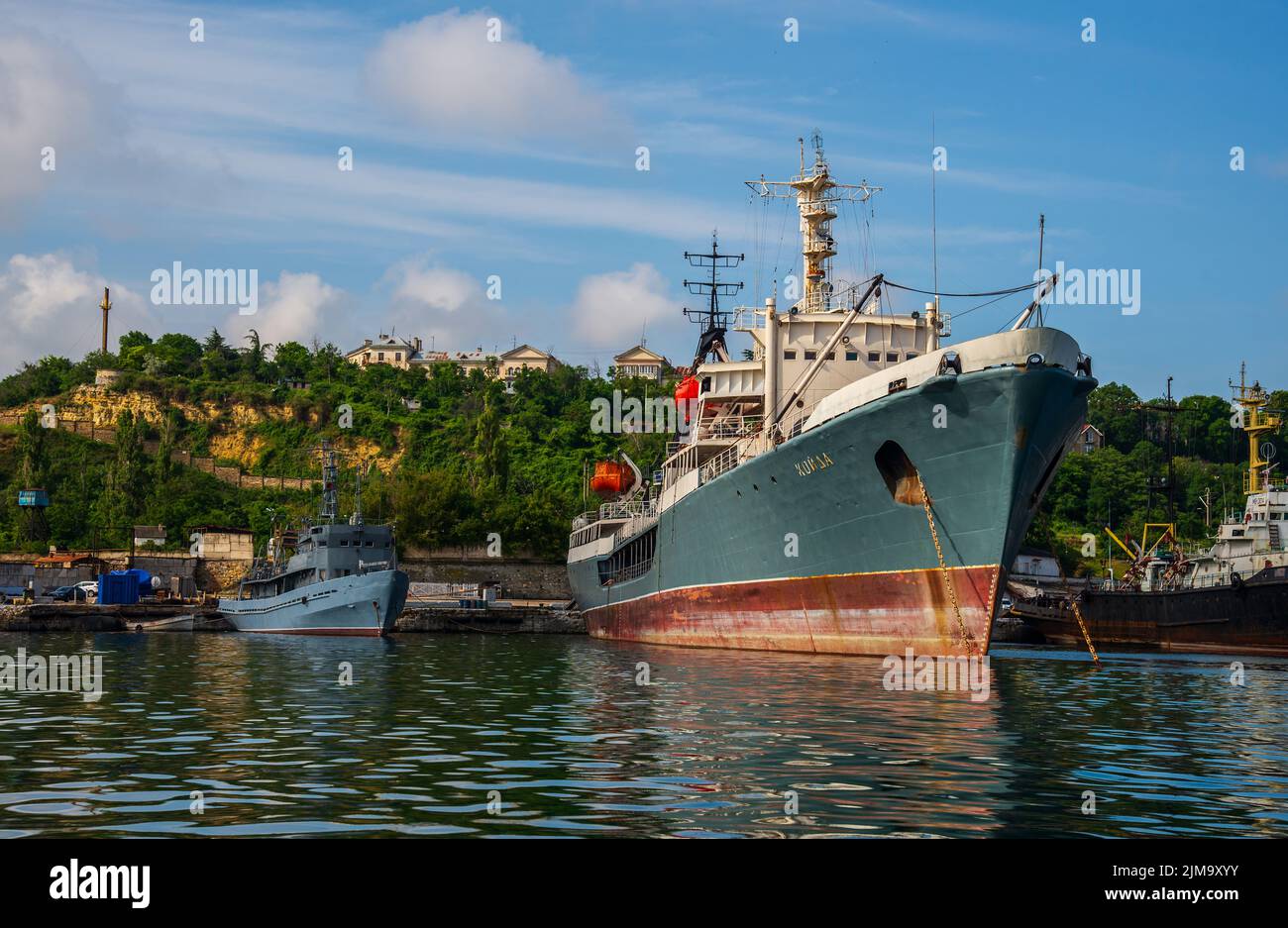 Sevastopol, Crimea - June 26, 2015: Naval base of the Black Sea Fleet ...