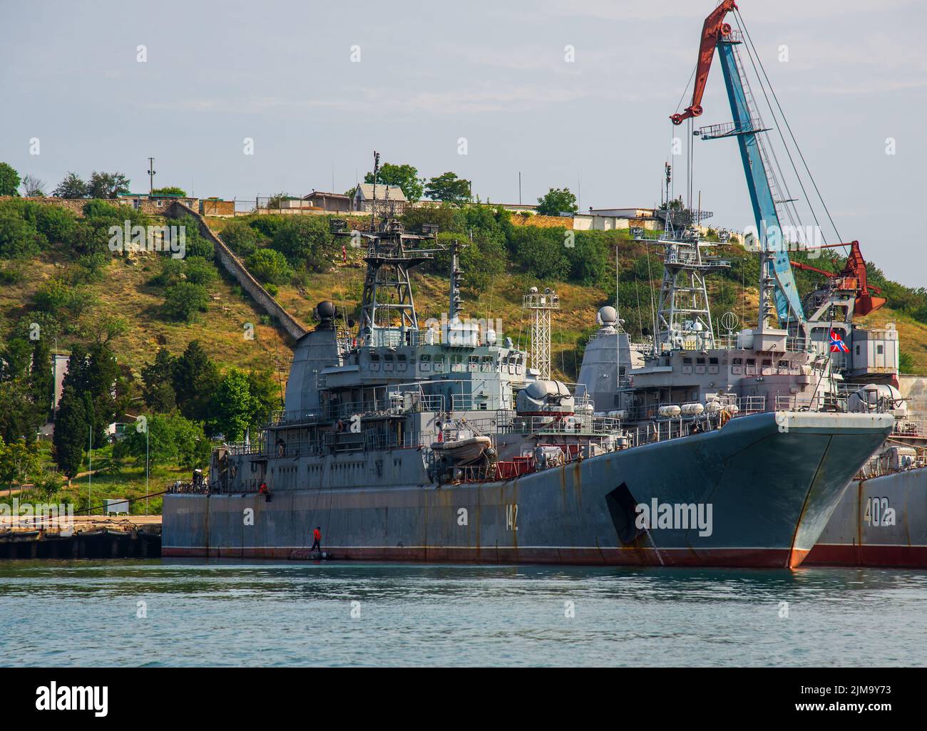 Sevastopol, Crimea - June 26, 2015: Naval base of the Black Sea Fleet ...