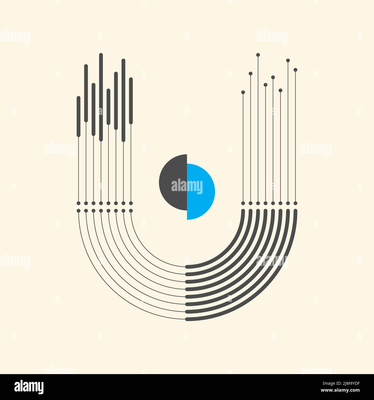Abstract Geometric Logo. Minimal Futuristic Graphic Design. Vector ...