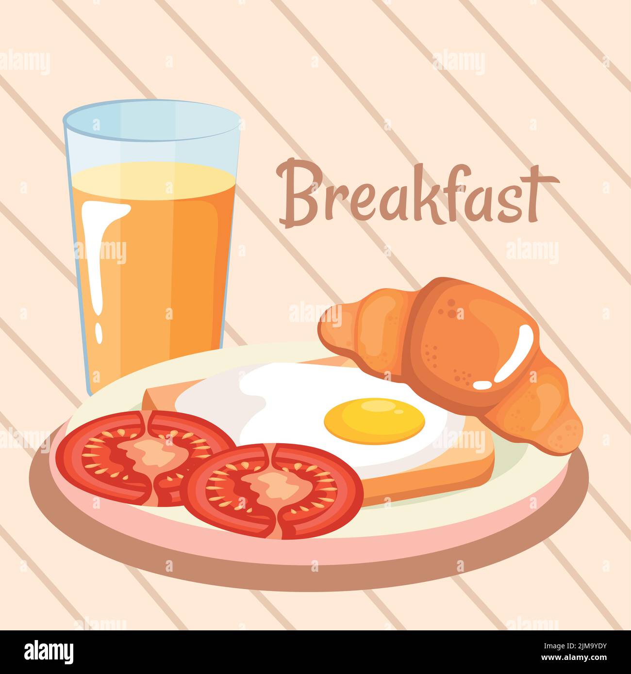 breakfast lettering with juice Stock Vector Image & Art - Alamy