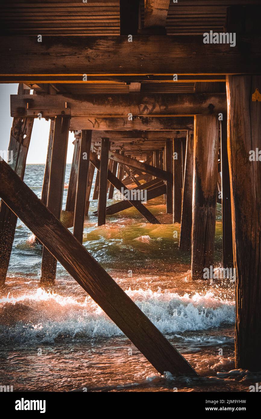 Vertical shot reflection pier hi-res stock photography and images - Alamy