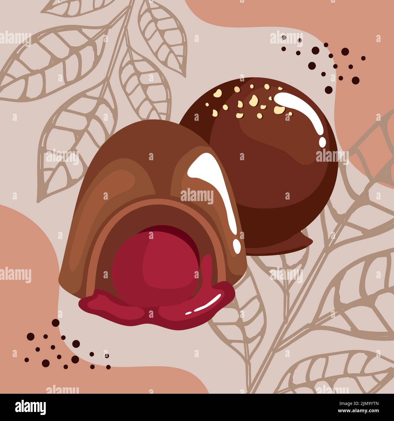 chocolate truffles sweet candies Stock Vector Image & Art - Alamy