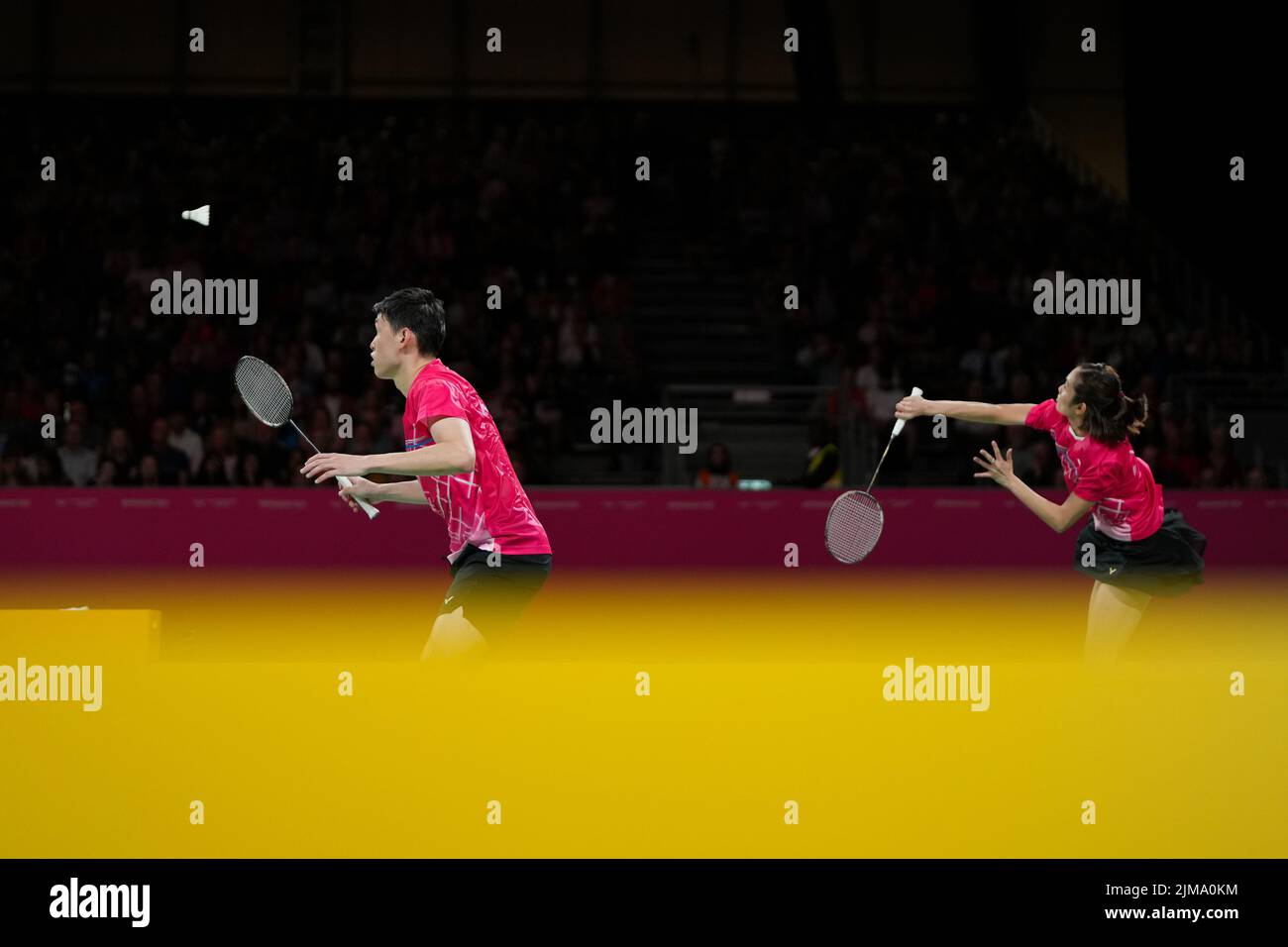 Malaysia's Kian Meng Tan (L) and Pei Jing Lai in action against ...