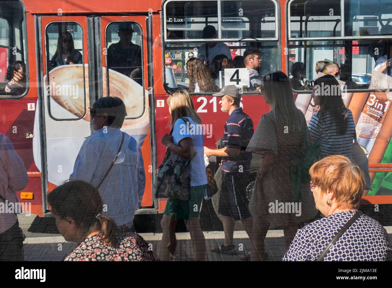 Moldova, Chisinau, daily life, bus station Stock Photo - Alamy