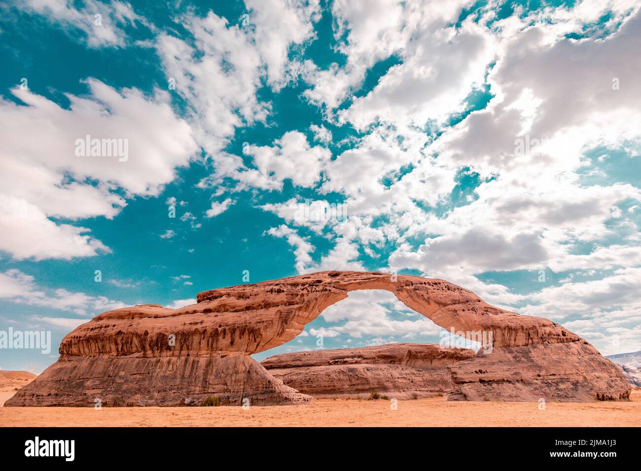 The beautiful Rainbow Rock on a sunny day under the beautiful sky ...