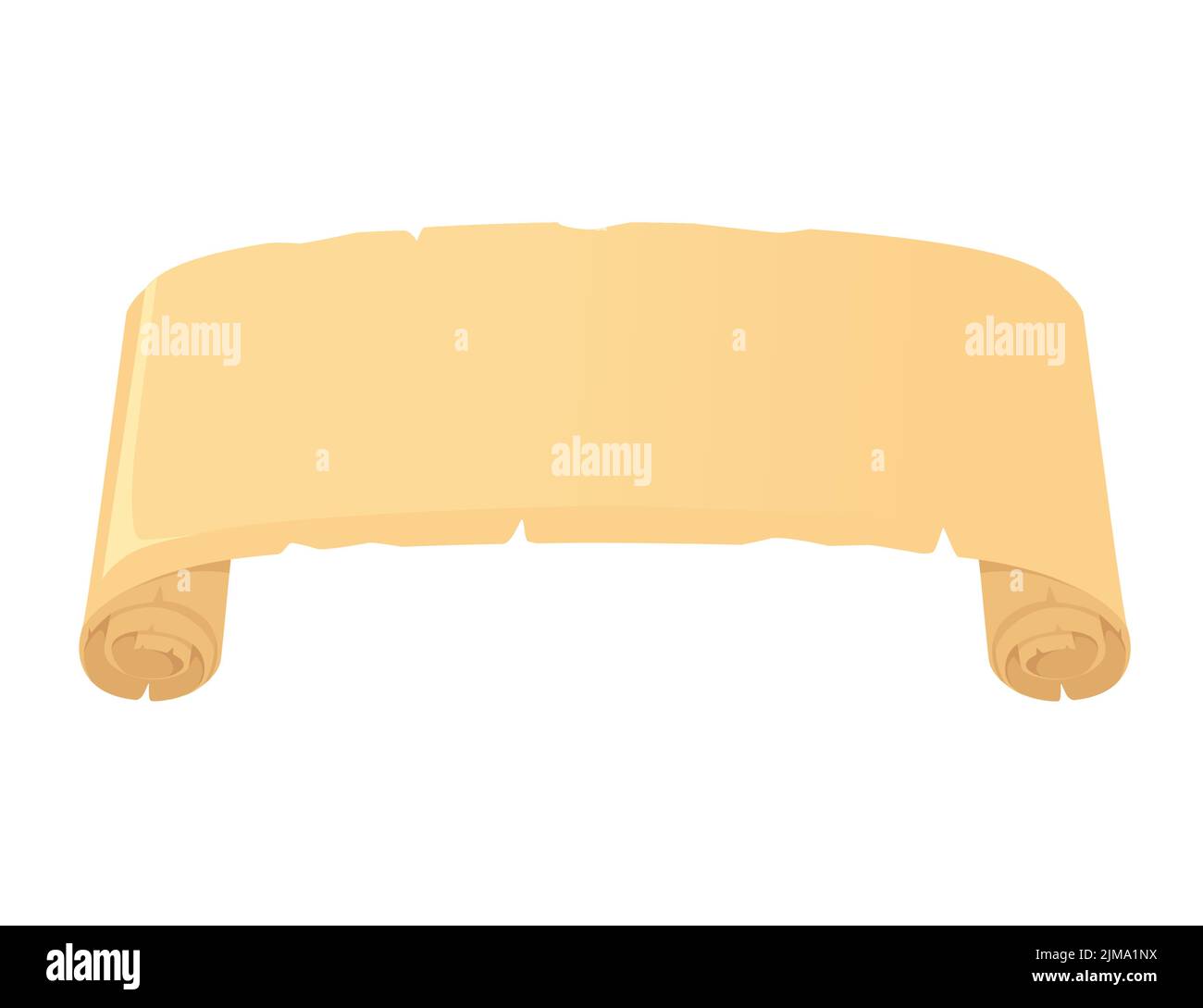 Papyrus ancient or medieval scroll with damage vector illustration ...