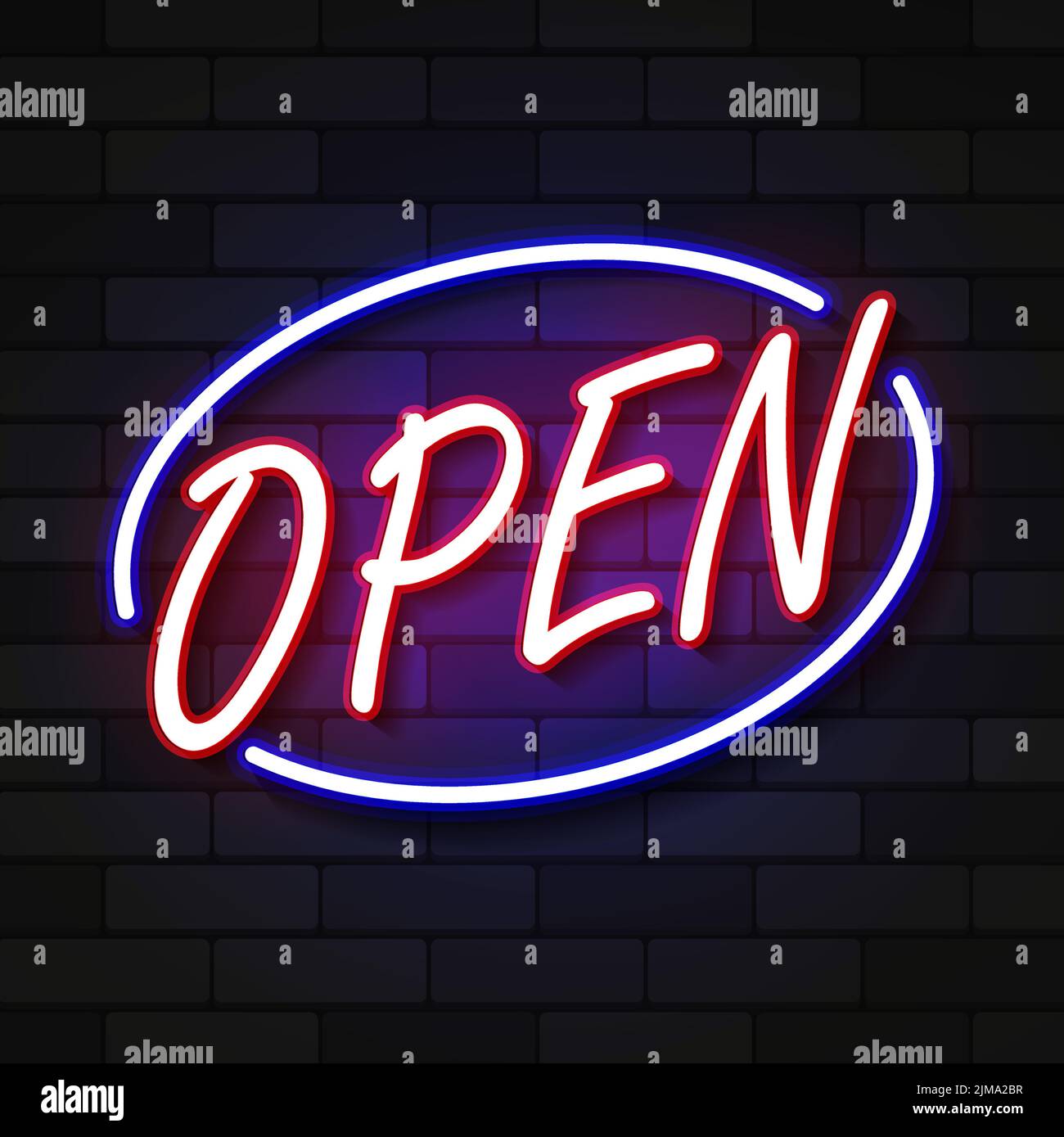 Red hanging sign with text Come in, we re open . Eps 10 vector Stock ...