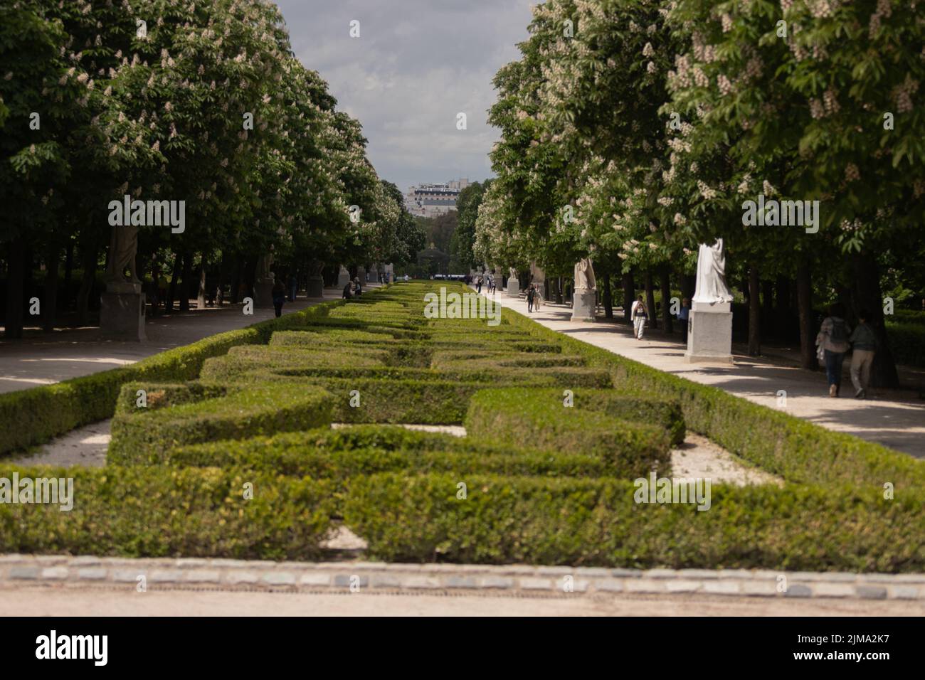 The green gardens of the Retiro park in Madrid, Spain Stock Photo - Alamy