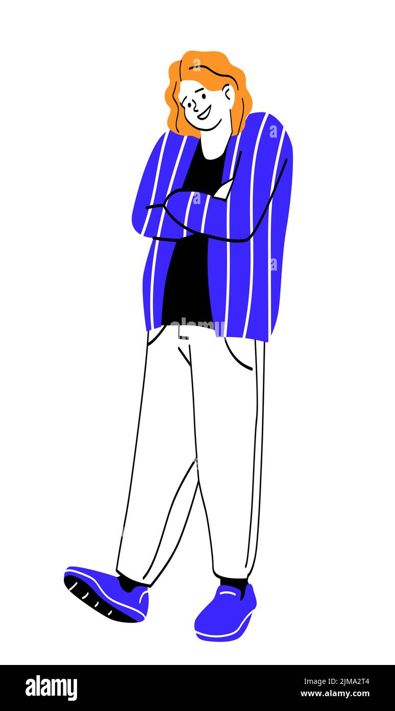 Cartoon confident hi-res stock photography and images - Alamy