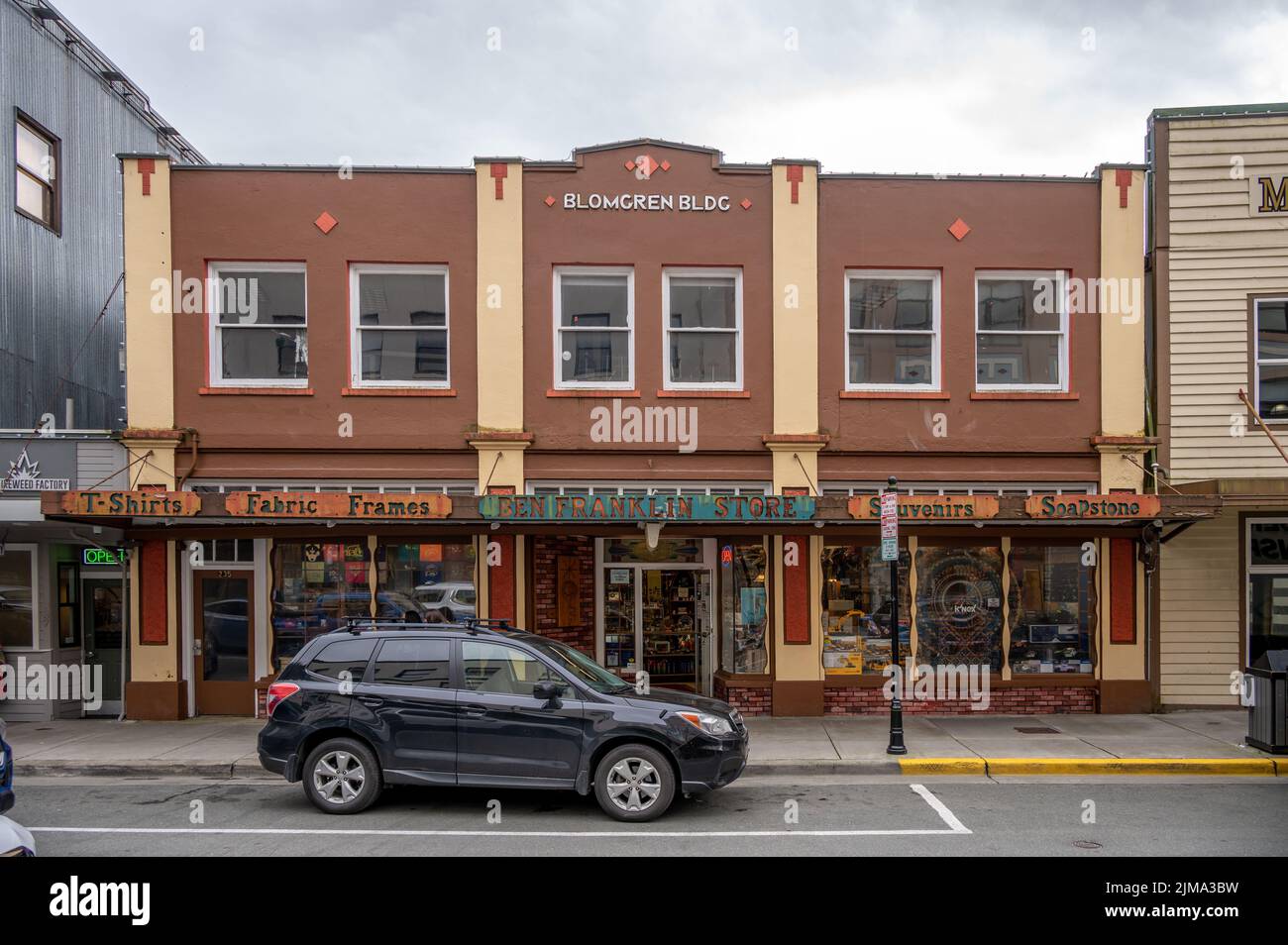 Juneau, Alaska - July 27, 2022: Central Juneau Alaska is home to many ...