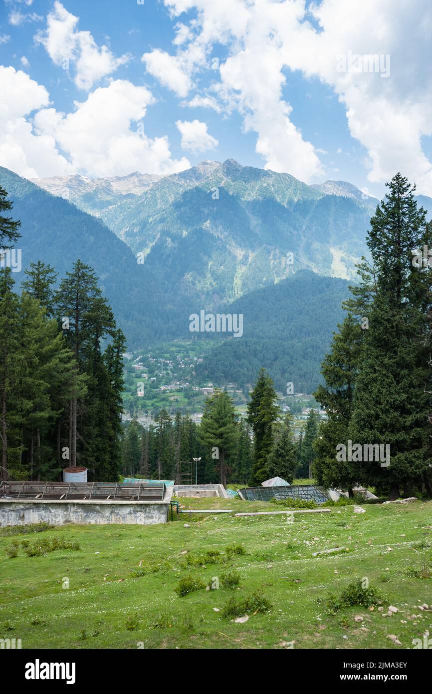 Landscape in the mountains, Pahalgam, Jammu and Kashmir, India Stock ...
