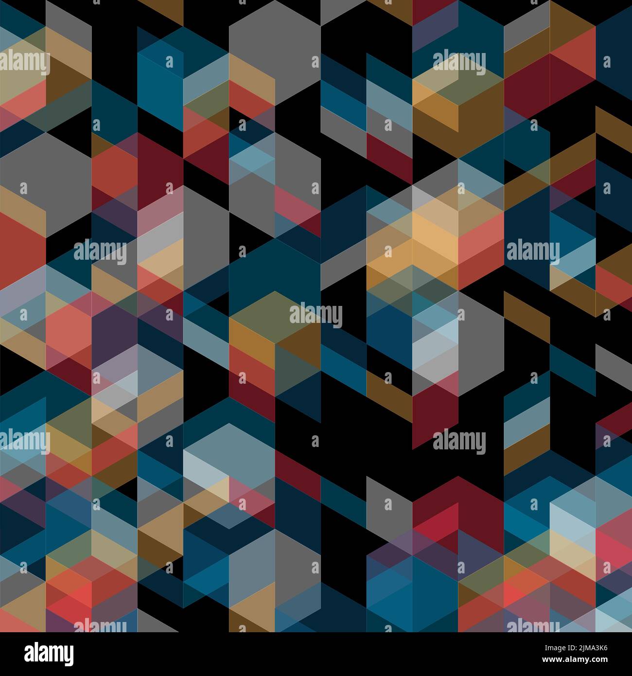 Abstract decorative illustration of hexagon and triangular Grid shape ...