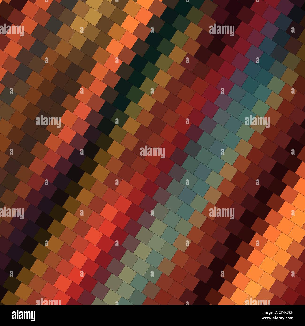 abstract squared Colorful palette brick wall texture background with ...