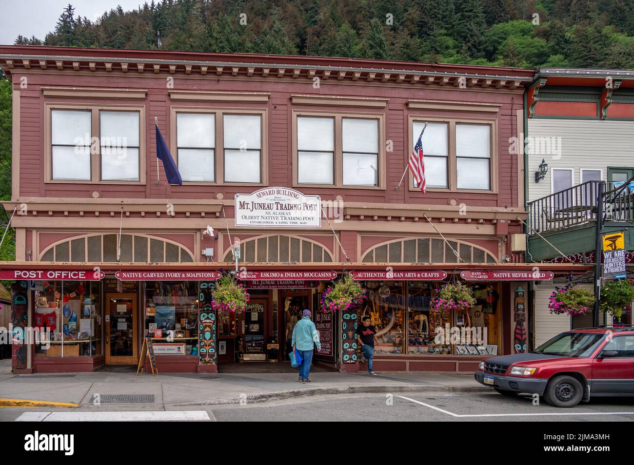 Juneau, Alaska - July 27, 2022: Central Juneau Alaska is home to many ...