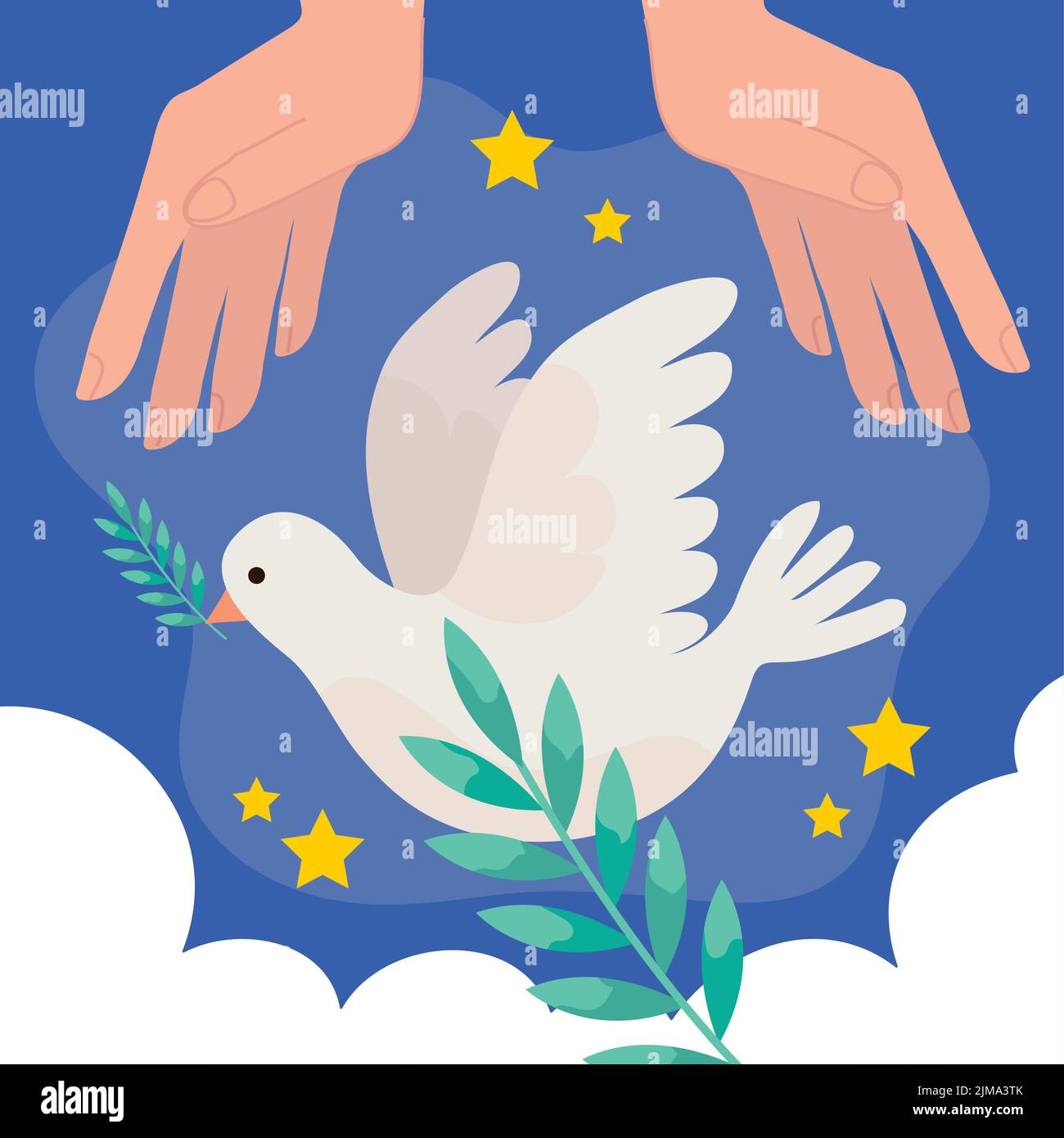 peace dove with stars Stock Vector Image & Art - Alamy