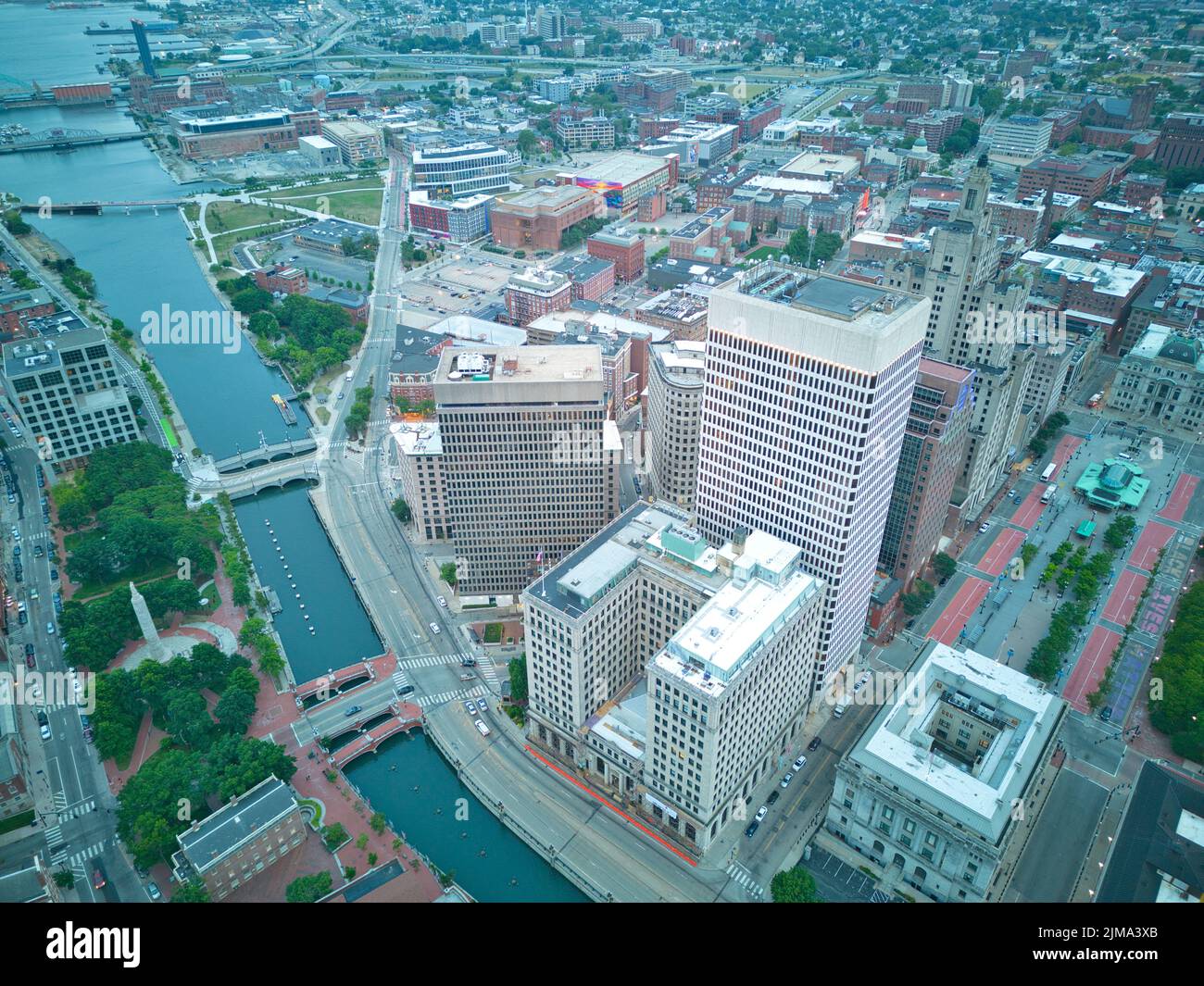An aerial view of downtown Providence, Rhode Island RI, USA Stock Photo ...