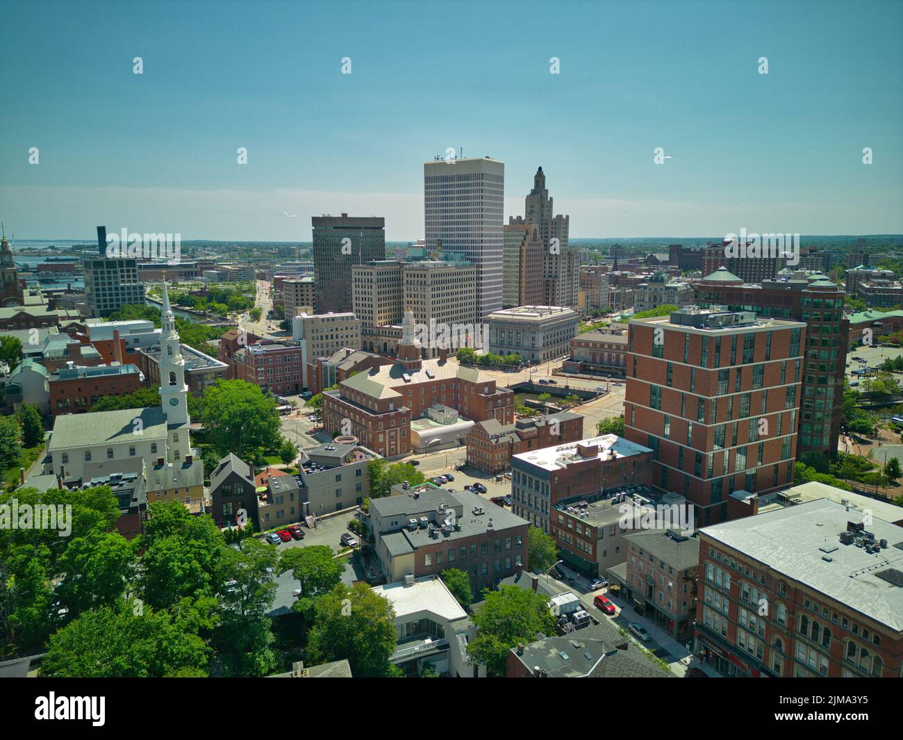 An aerial view of downtown Providence, Rhode Island RI, USA Stock Photo ...