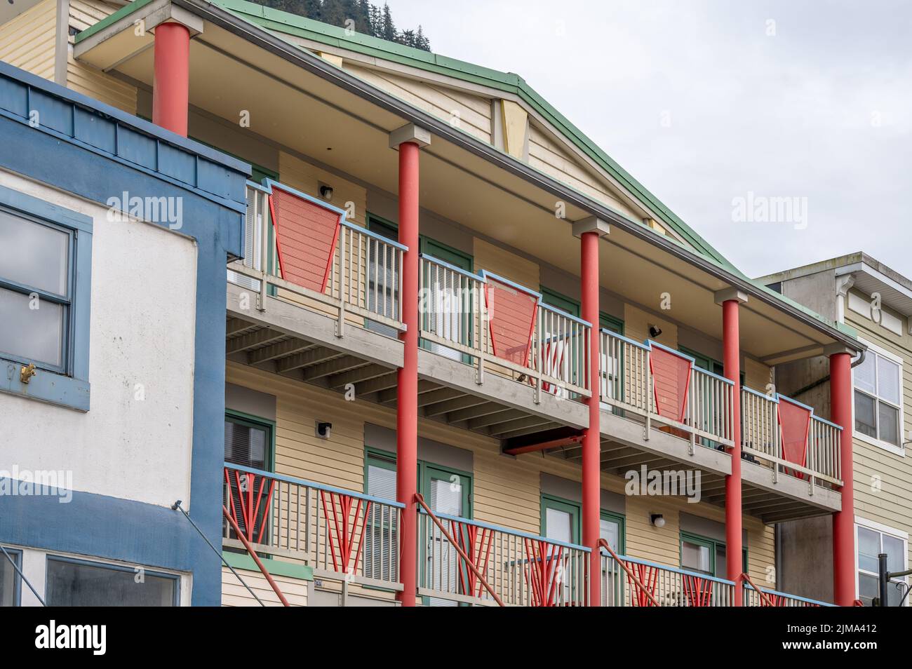 Juneau, Alaska - July 27, 2022: Central Juneau Alaska is home to many ...