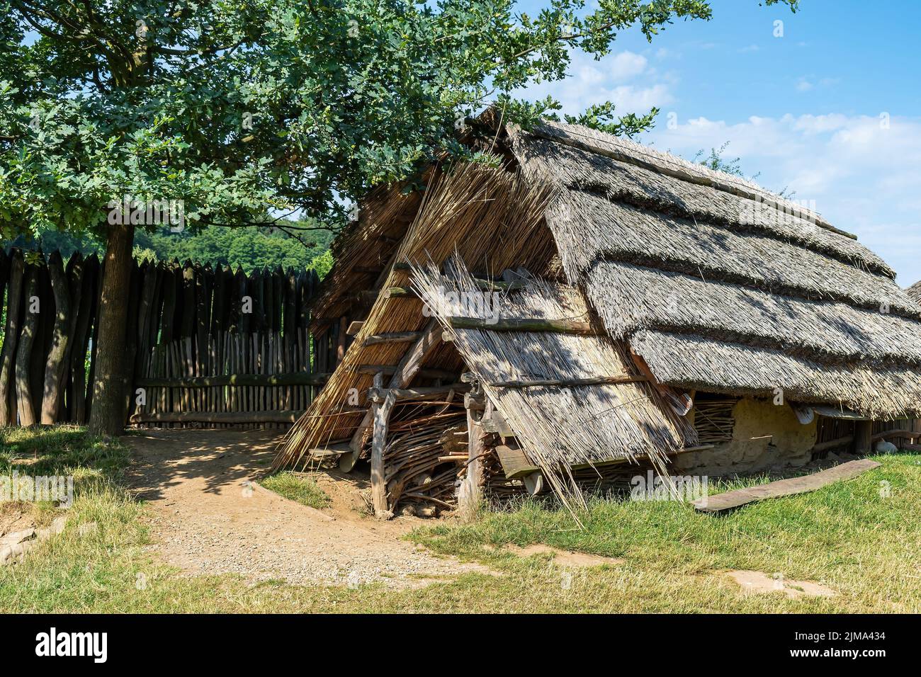 Modra open-air museum - museum Great Moravia. Old Slavic wooden house ...