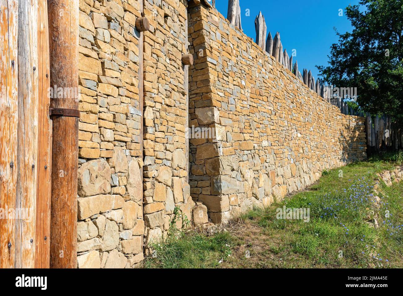 Archeo open-air museum Modra. View of the imitation of a castle from ...