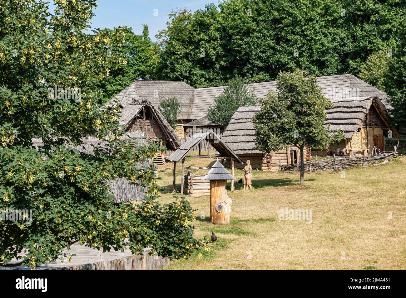 Archeo open-air museum Modra South Moravia. View of the Great Moravian ...