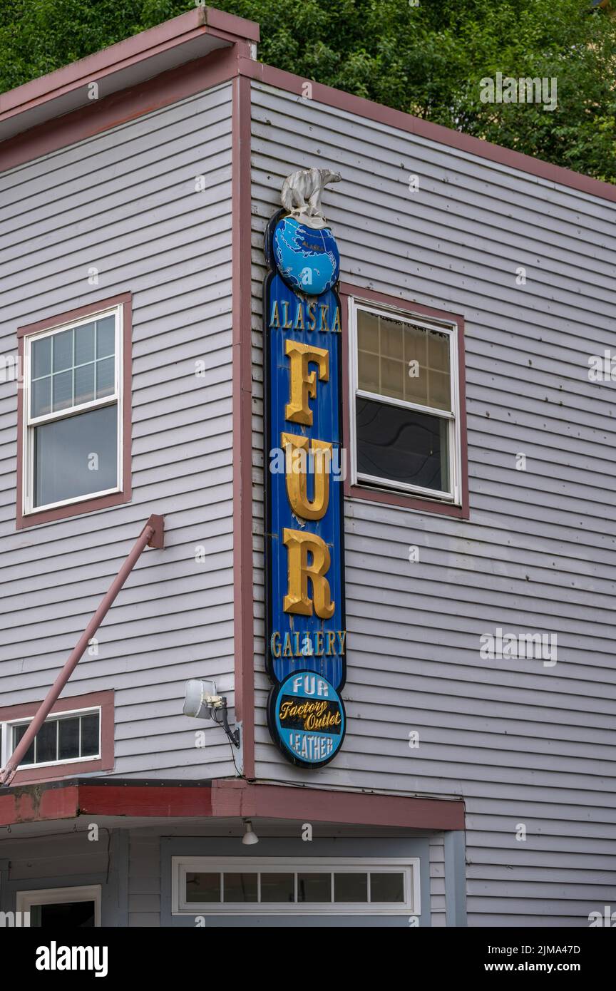 Juneau, Alaska - July 27, 2022: Central Juneau Alaska is home to many ...