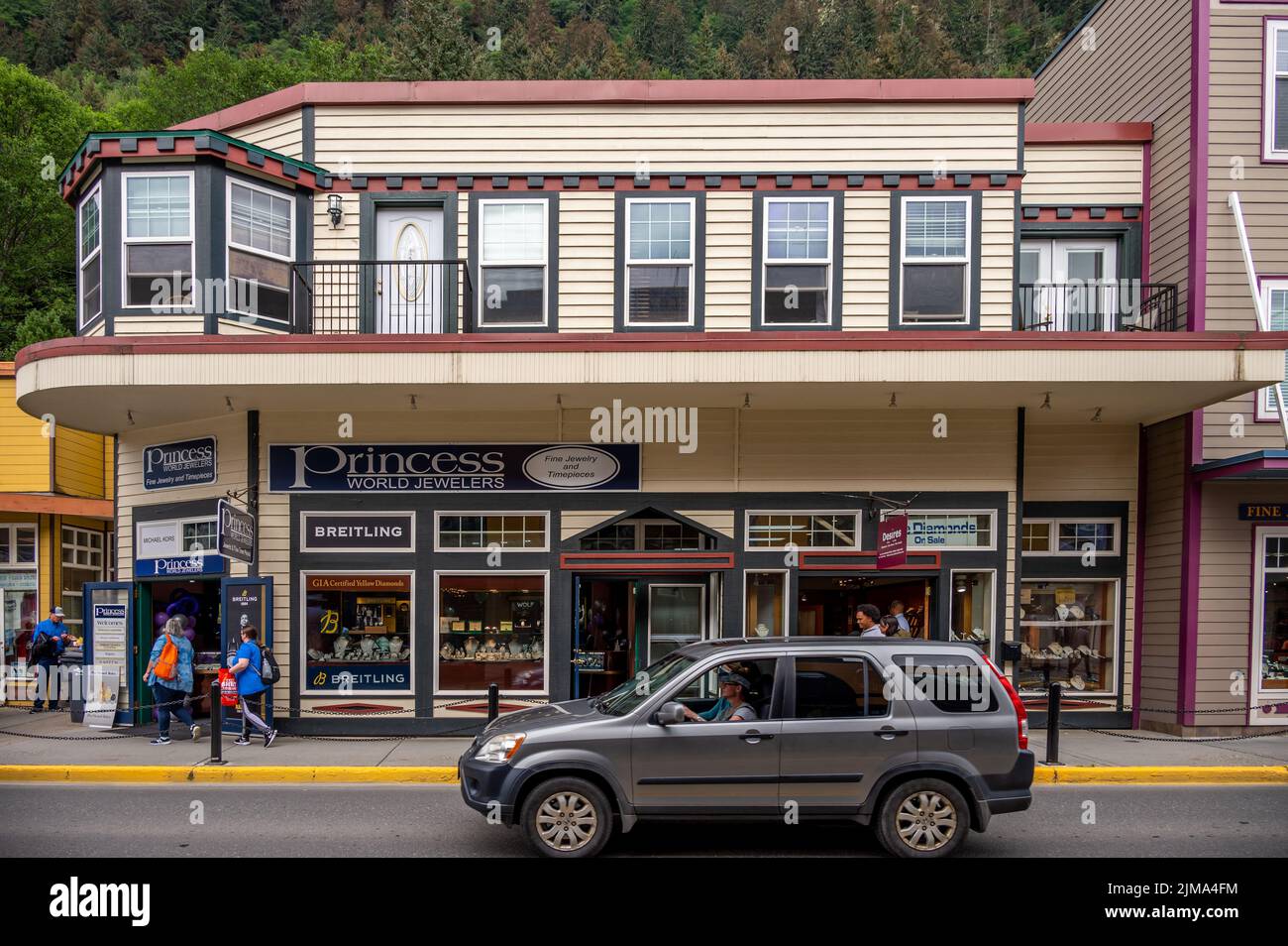 Juneau, Alaska - July 27, 2022: Central Juneau Alaska is home to many ...