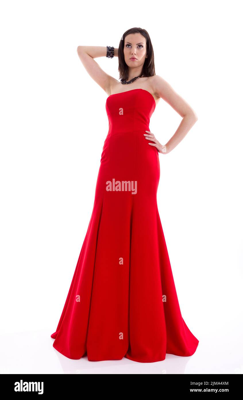 Red dress photo shoot hi-res stock photography and images - Alamy