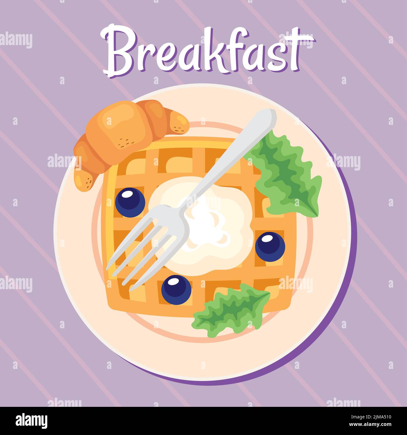 breakfast lettering with pancake Stock Vector Image & Art - Alamy