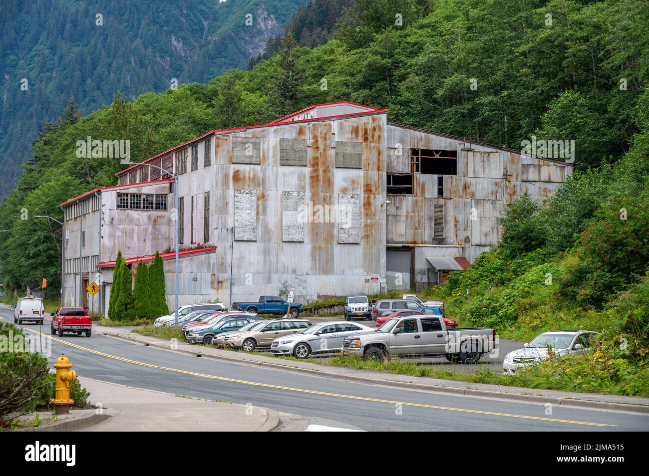 Juneau, Alaska - July 27, 2022: Abandoned fishery buildings in Juneau ...