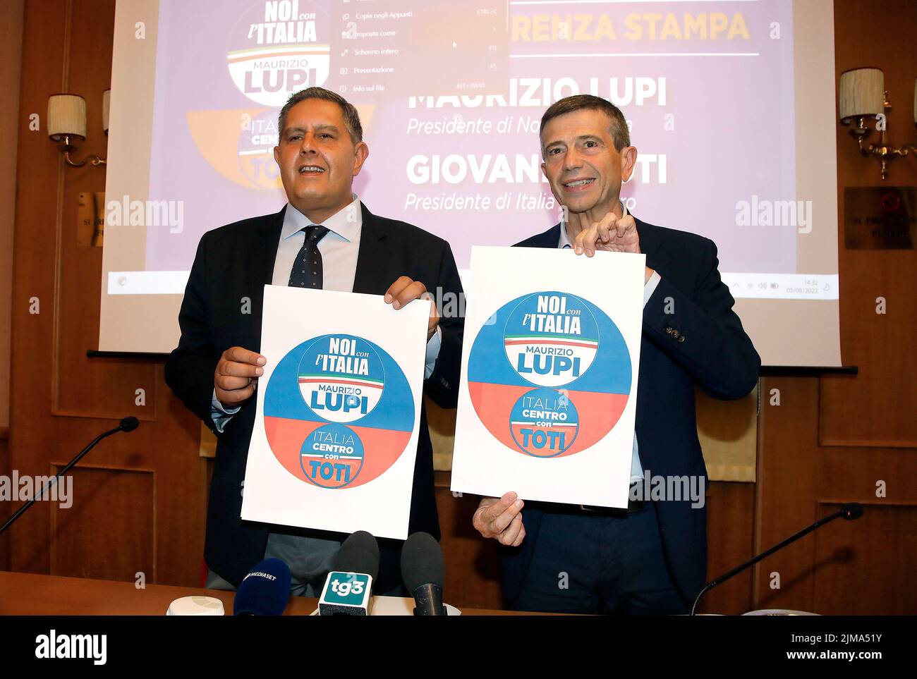Rome, Italy. 05th Aug, 2022. Rome, Presentation of the symbol "We with ...