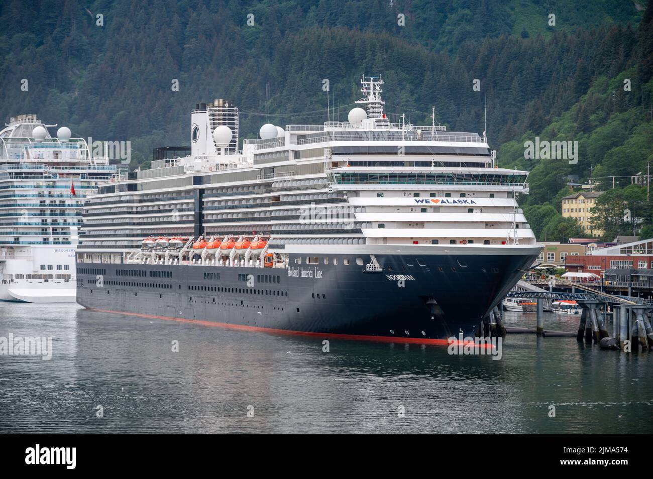Juneau, Alaska - July 27, 2022: Dicovery Princess and the Noordam at ...