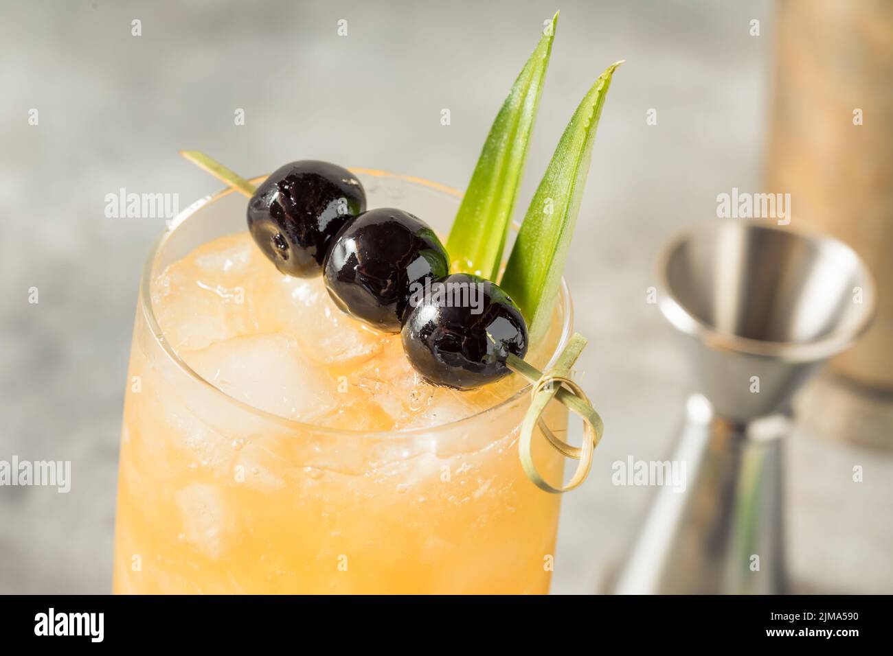 Cold Refreshing Three Dots and a Dash Cocktail with Rum and Pineapple ...