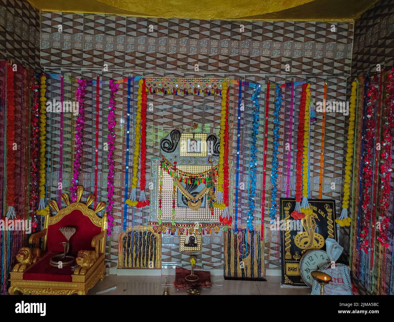 A Beautiful Shot Of Nag Devta Temple In Gujarat India. Zezra, Viramgam ...