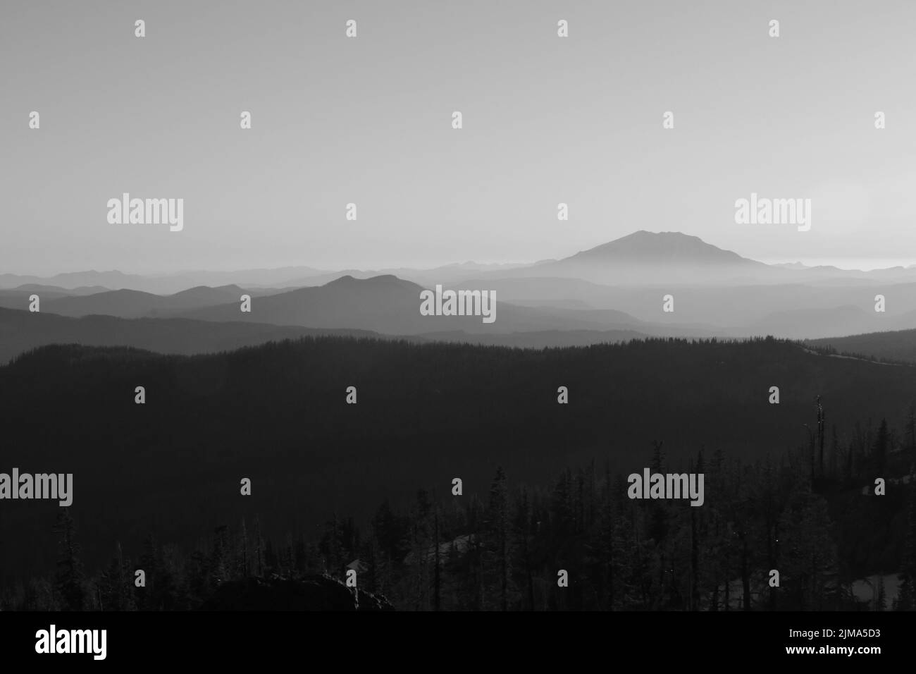 Picturesque mountain landscape. Beautiful view of the mountain range ...